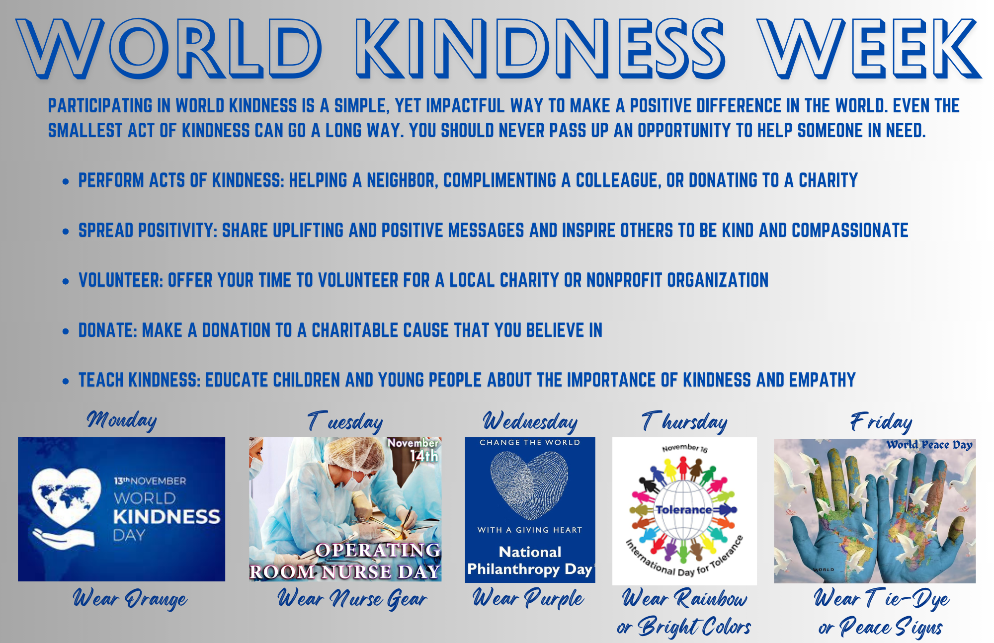 World Kindness Week at Virtus, November 13–17 - Virtus Academy
